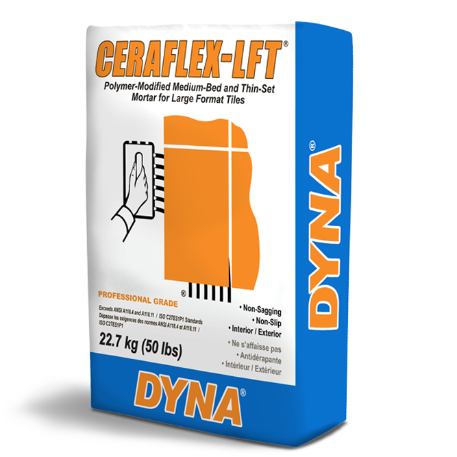 Ceraflex LFT I Large Format Tile Polymer-Modified Medium-bed Mortar — Dyna